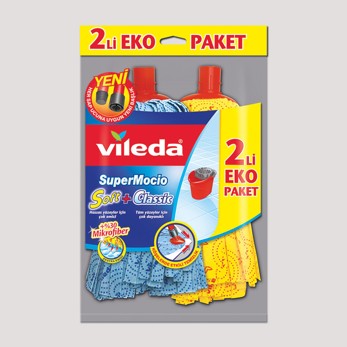 Vileda 2'li Yedek Paspas - Bauhaus