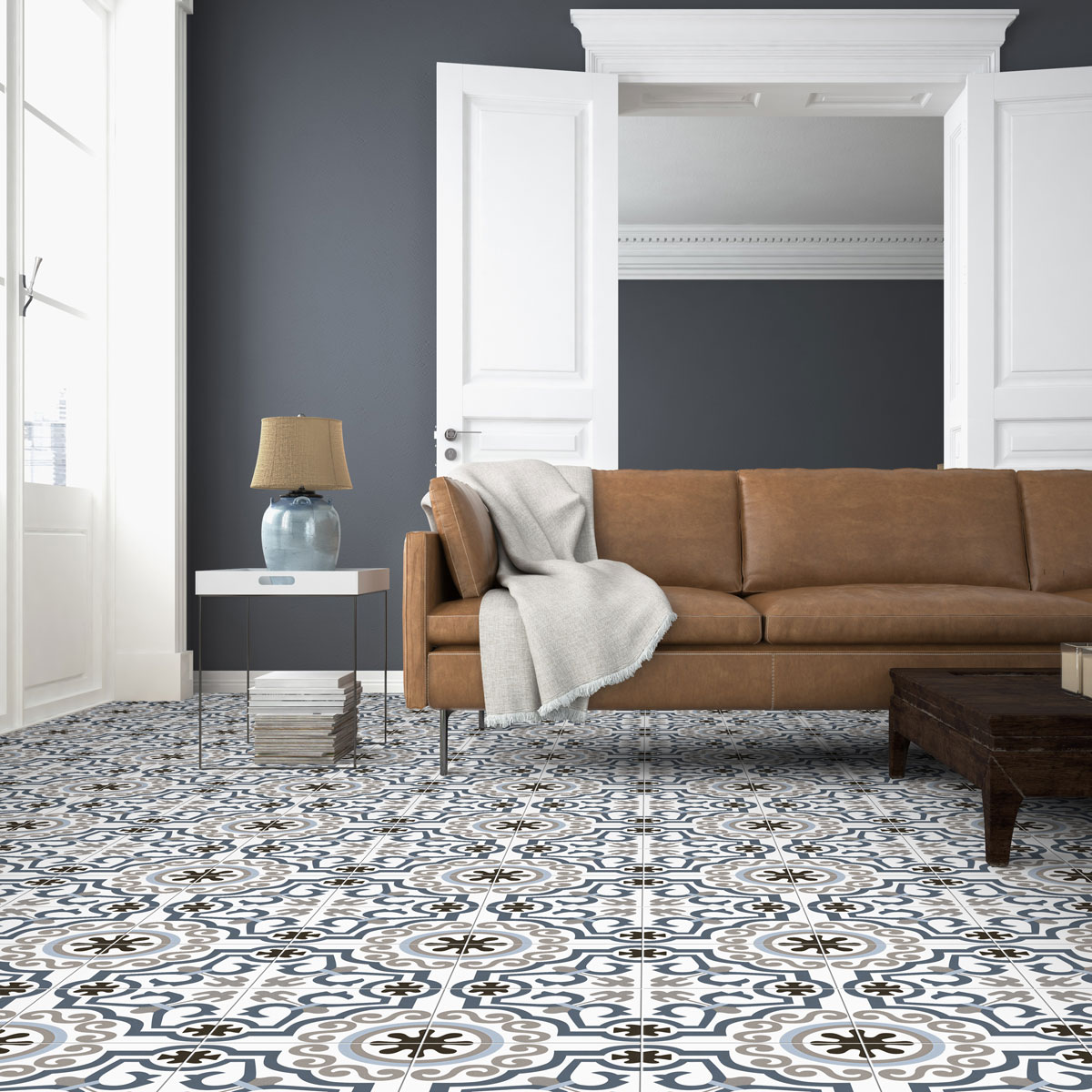 Ege Seramik 20x20 cm Alpha Yer Seramiği Mavi - Bauhaus