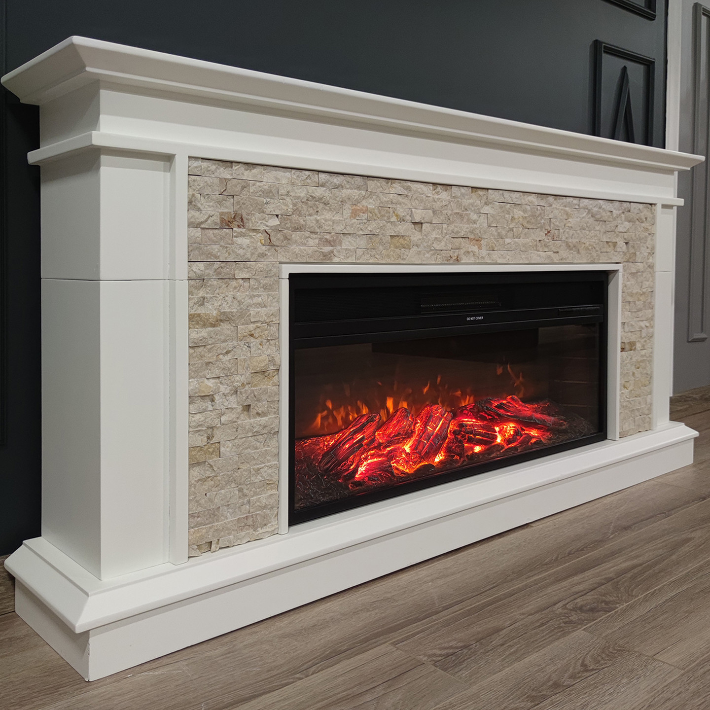 Dlc Tuvalu 1800W Doğaltaş Dekoratif Şömine Krem - Bauhaus