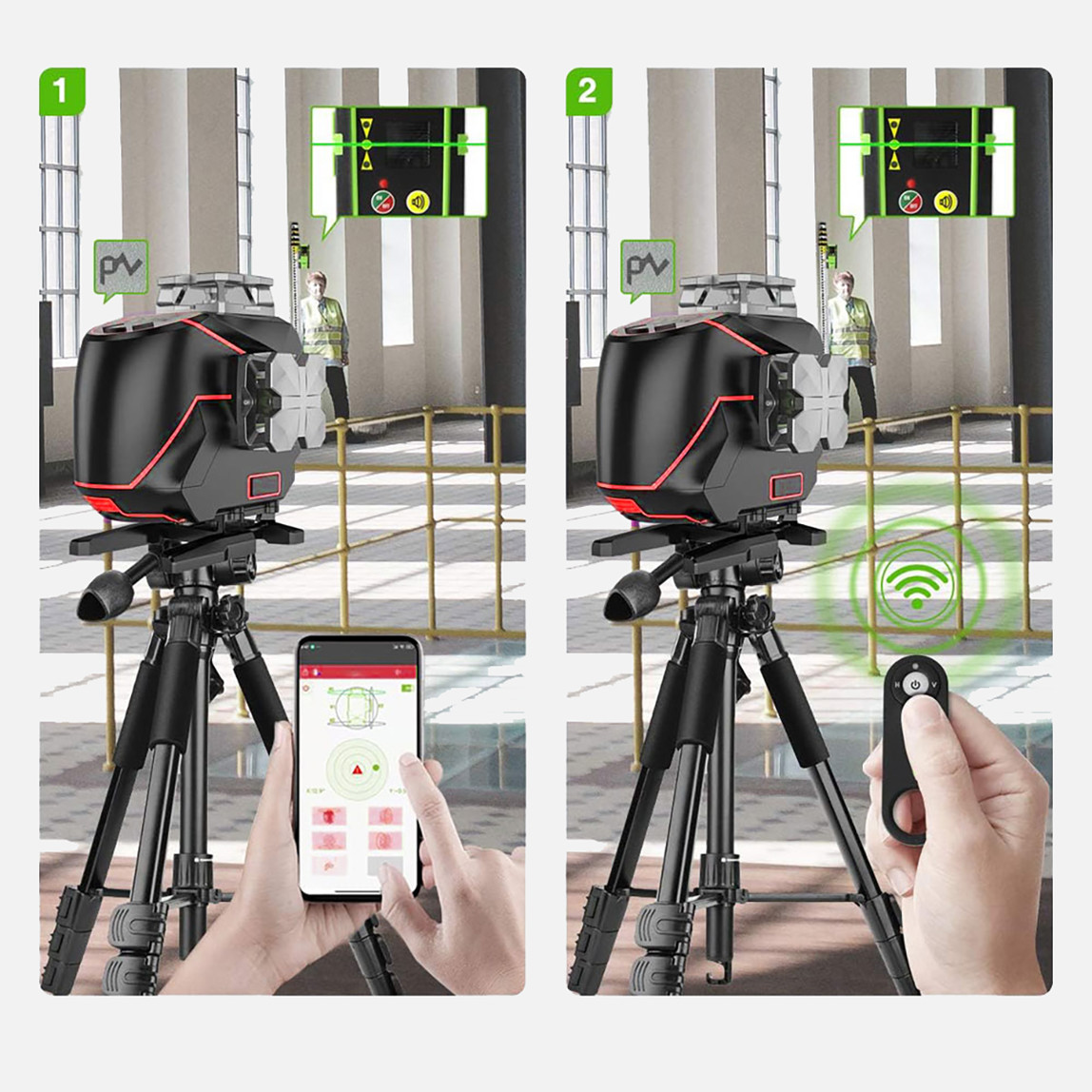 KOBB KBL36G Yeşil Çapraz Çizgi Lazer Distomat - Bauhaus