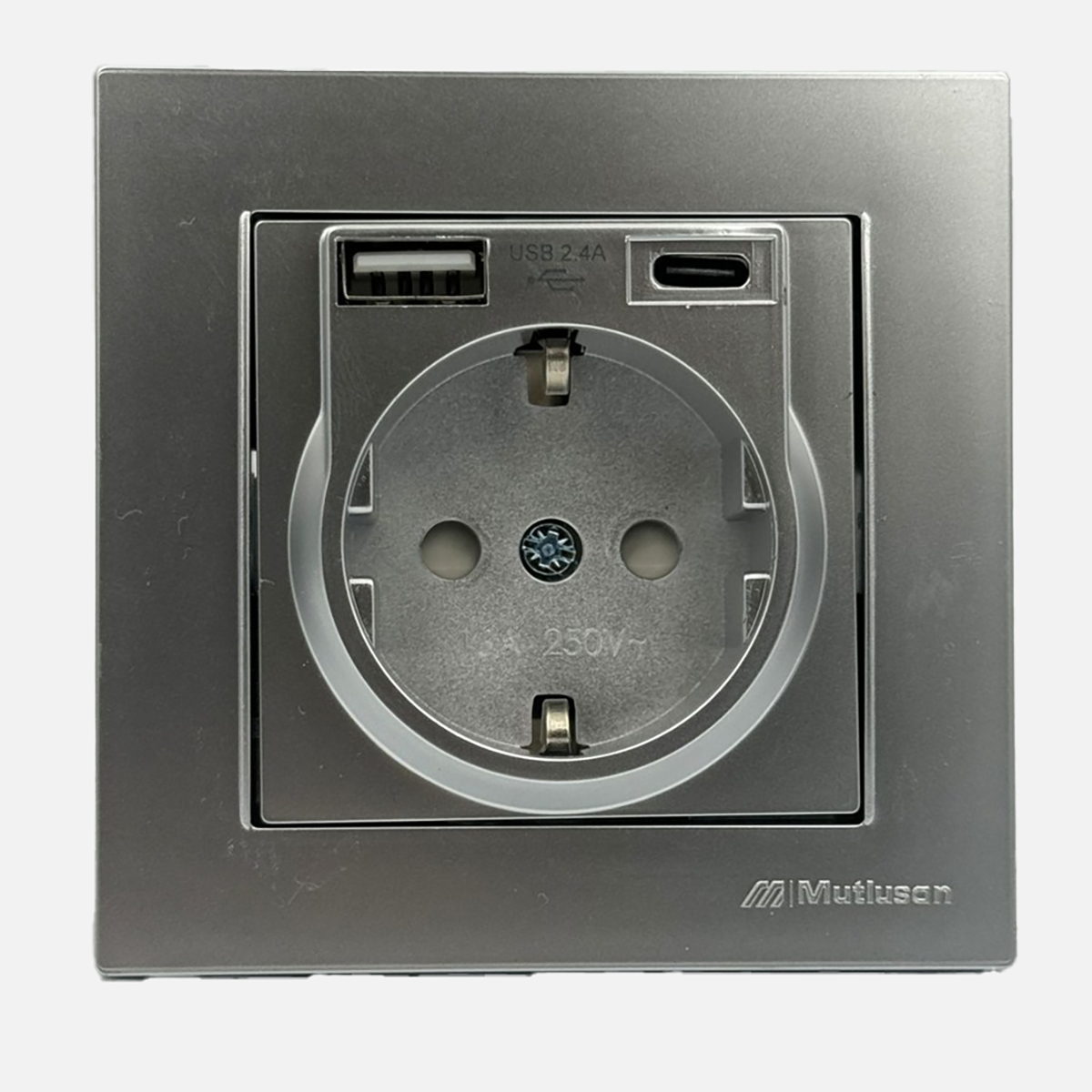 Rita USB Type-C Priz Inox - Bauhaus