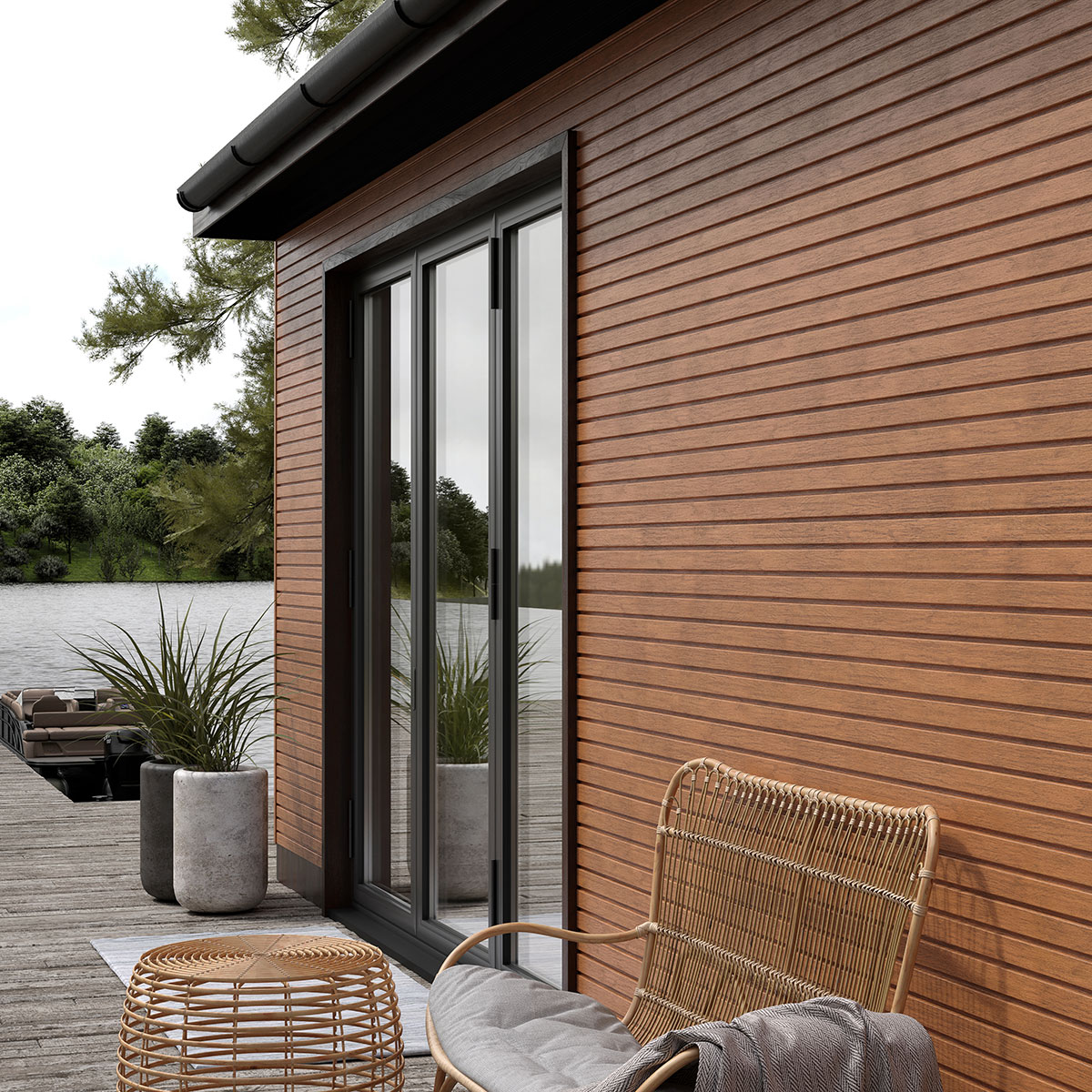 Vilo Fronto PVC Dış Mekan Tavan ve Duvar Paneli Altın Meşe - Bauhaus