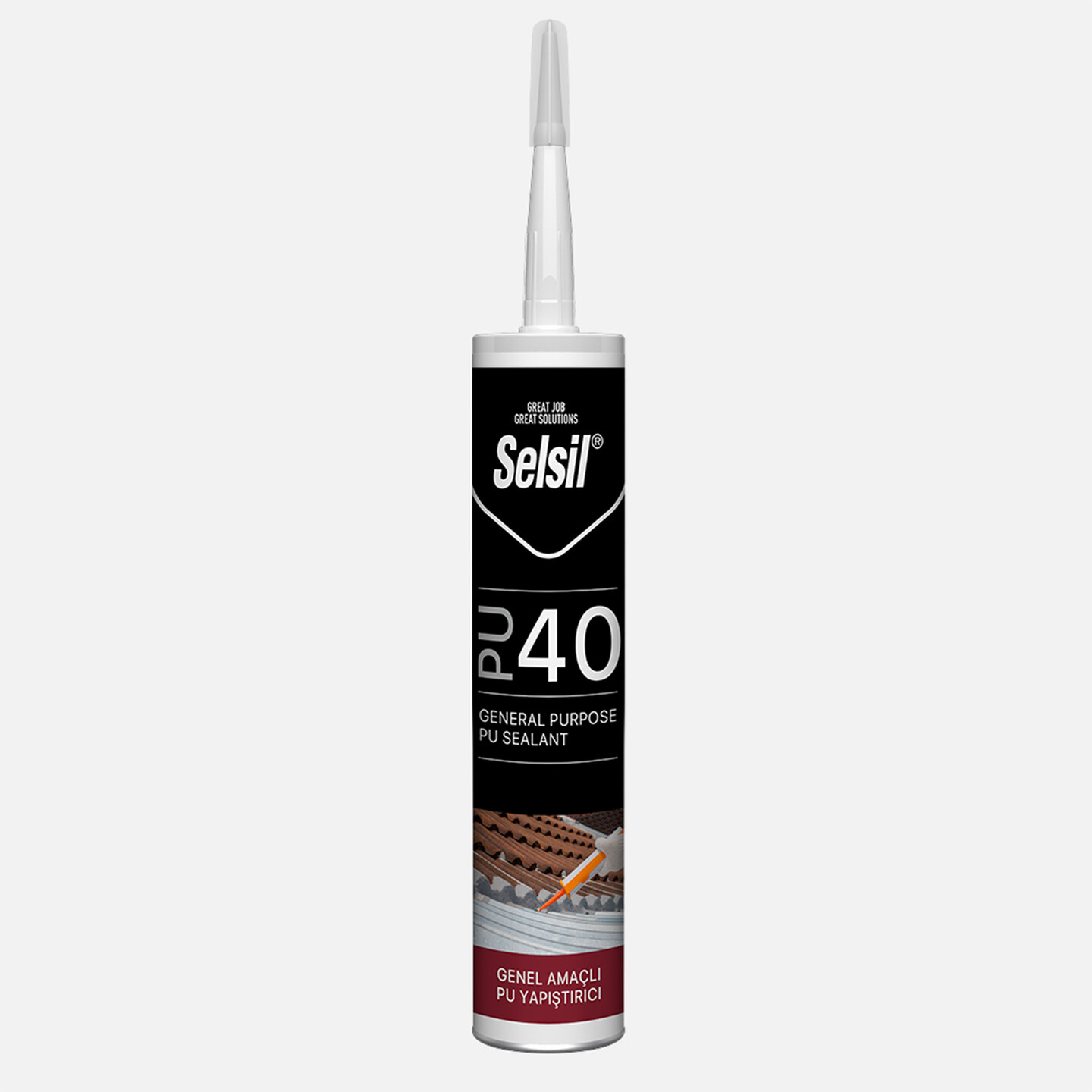 Selsil PU 40 Genel Amaçlı PU Yapıştırıcı Gri 600 ML - Bauhaus