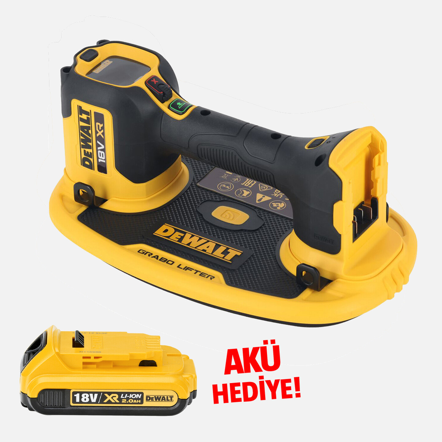 Dewalt DCE590N-XJ Grabo 18V Solo Akülü Lifter Vakumlu Taşıyıcı - Bauhaus