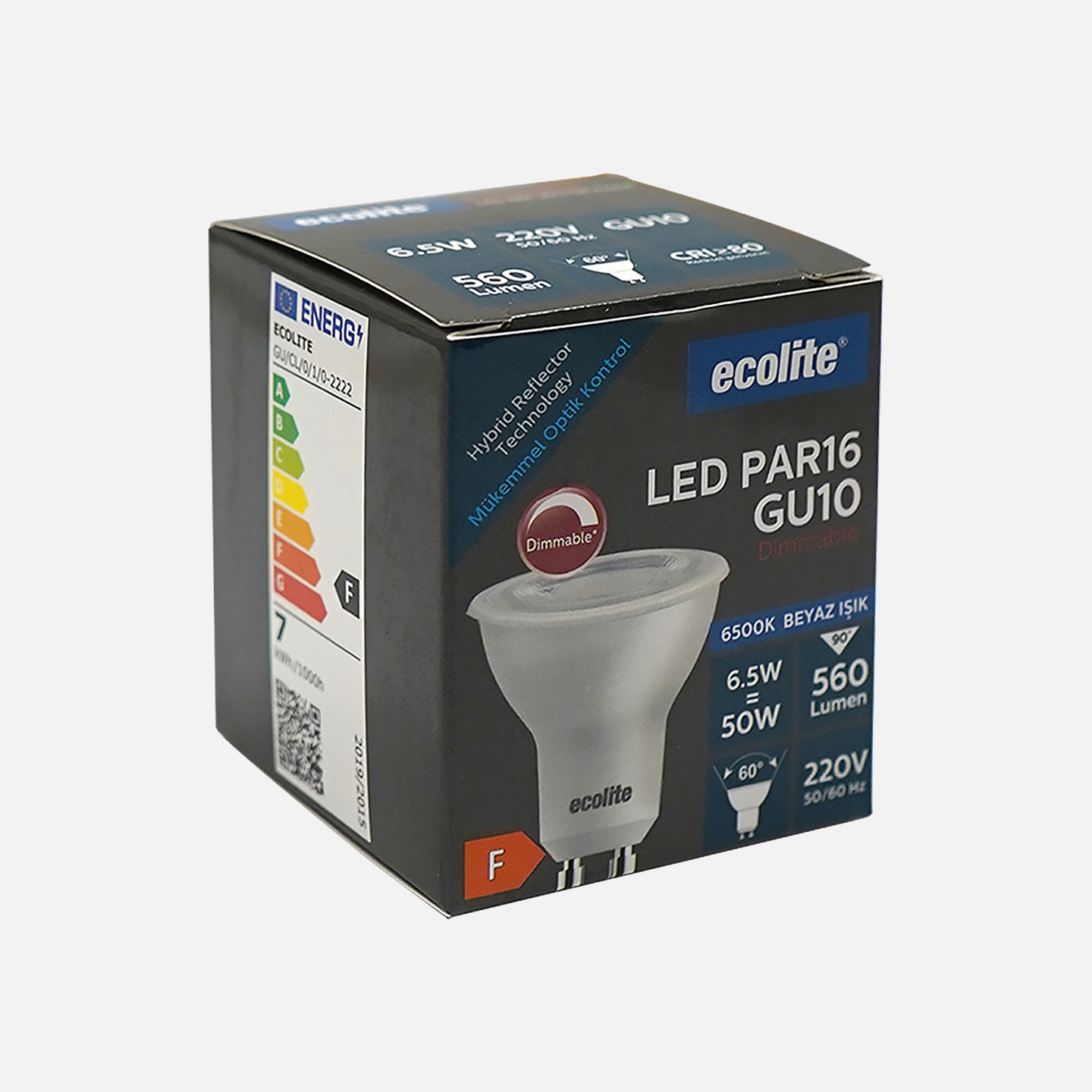 Ecolite GU10 6,5W Led Dim Edilebilir Ampul Beyaz Işık 6500K - Bauhaus