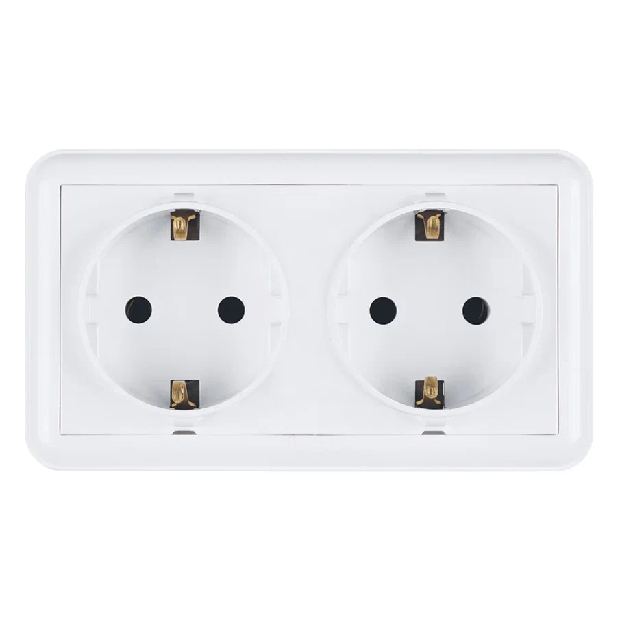 Nilson Unique İkili Priz Sıva Üstü - Bauhaus