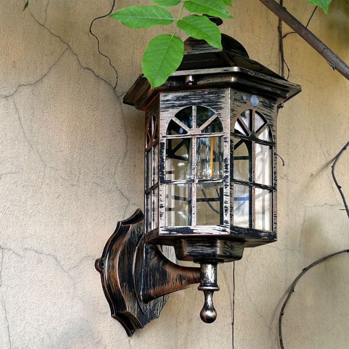 Fener Ampul Görünümlü Solar Led Aplik - Bauhaus