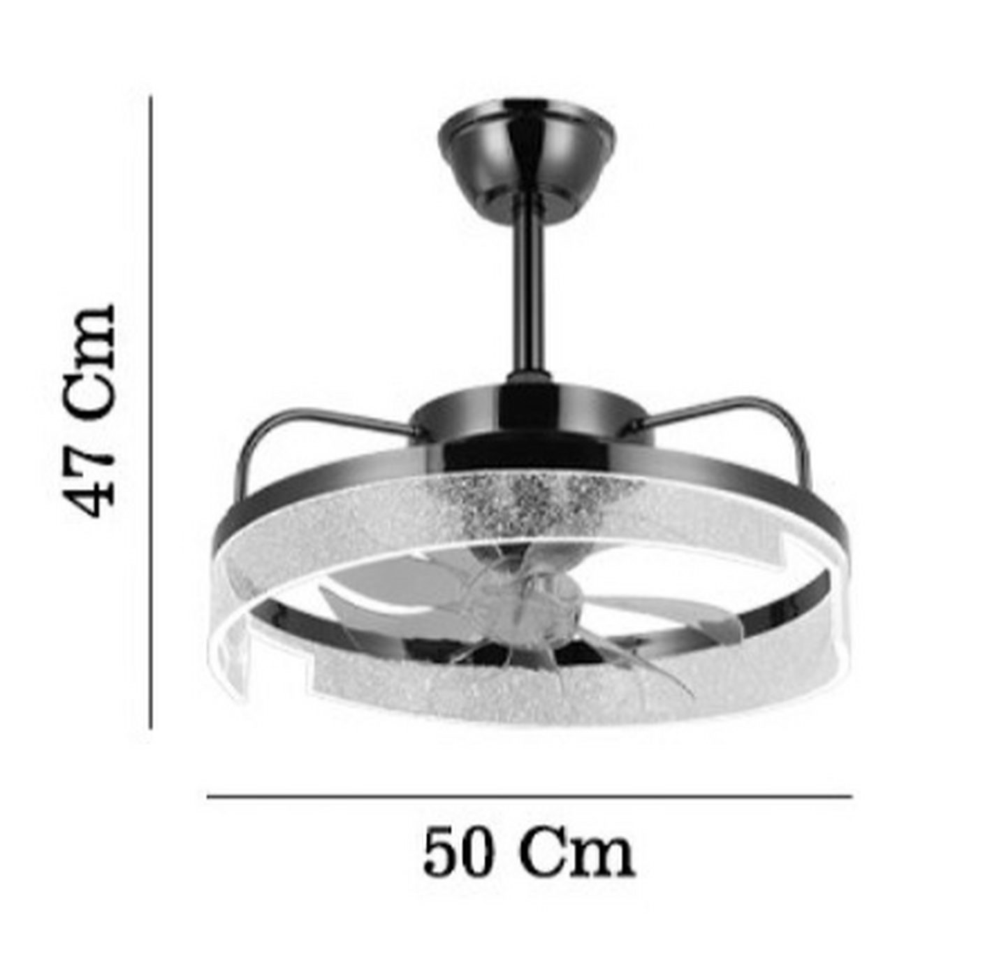 Lucea Panada 01 Fanlı Led Avize Krom - Bauhaus