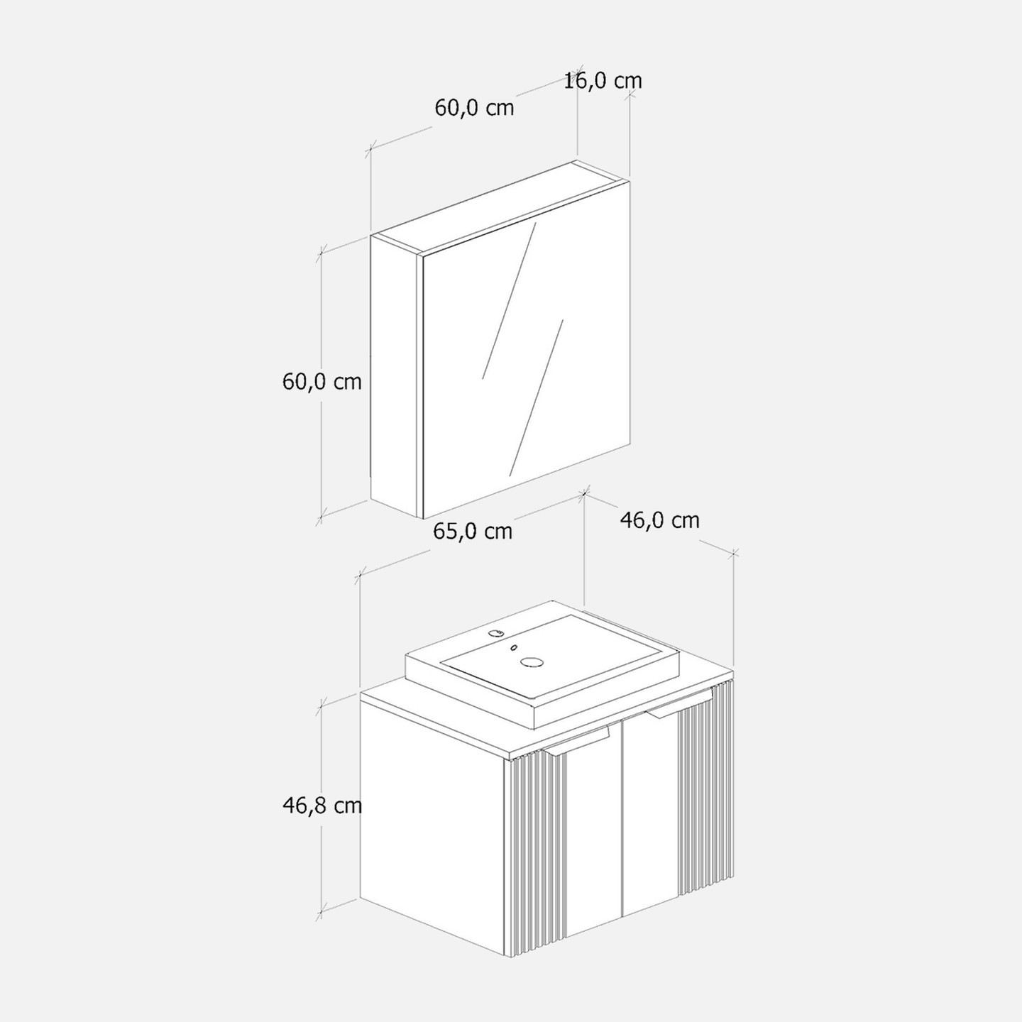 Fly Chester 65 cm MDF Banyo Dolabı - Bauhaus